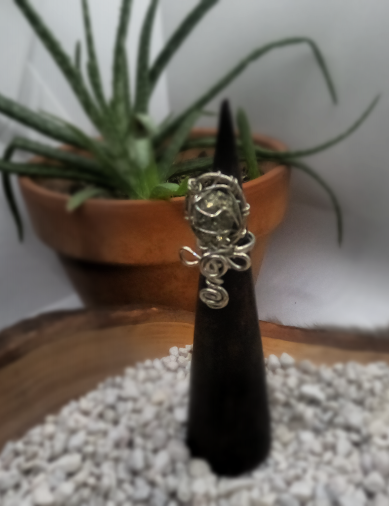 Ankh Pyrite Ring - Aboriginal Bling Blam