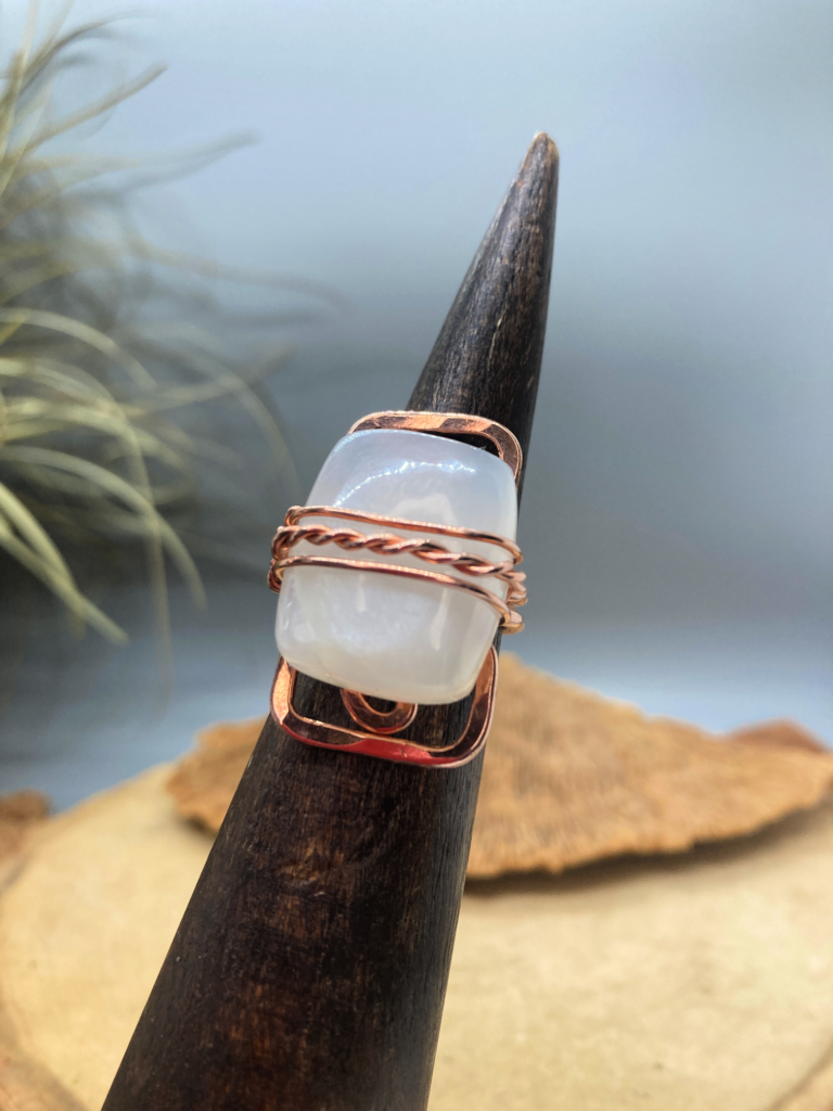 Cut Moonstone Ring - Copper - Aboriginal Bling Blam